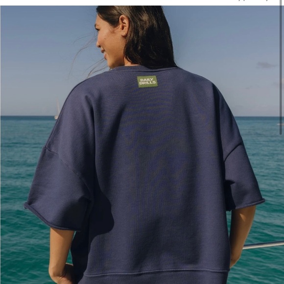 Daily Drills | Other | Daily Drills Navy Set Sweat Shorts And Cropped ...